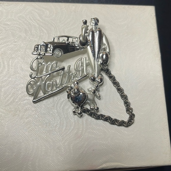 Ajc | Jewelry | Vintage Signed Ajc Im Worth It Silver Tone Brooch ...